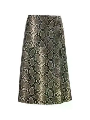 Karl Lagerfeld Faux-python Midi Skirt
