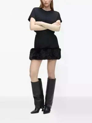Karl Lagerfeld Faux-fur Trim Mini Skirt