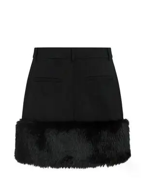 Karl Lagerfeld Faux-fur Trim Mini Skirt