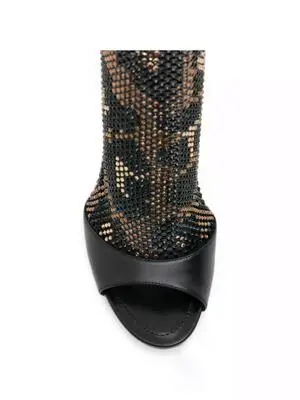 Rene Caovilla 105mm Galaxia Leopard-print Sandals