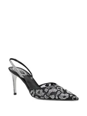 Rene Caovilla 80mm Allura Crystal-embellished Slingback Pumps - Black
