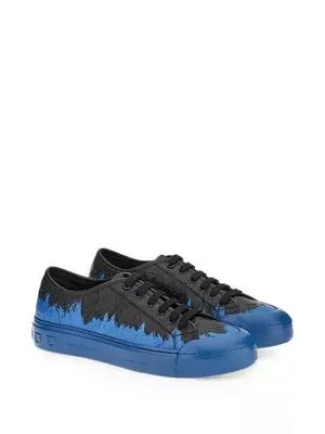 FERRAGAMO Gancini-embossed Paint-splatter Sneakers