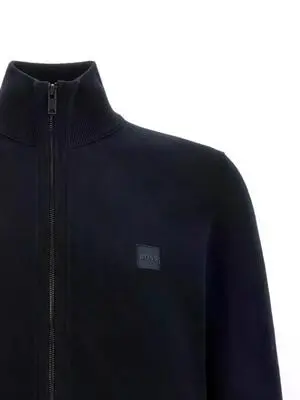 BOSS Knitted Jacket In Cotton And Cashmere