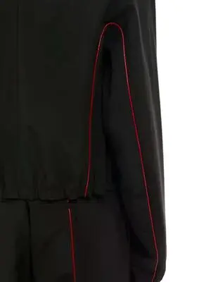 FERRAGAMO Piping Detail Hooded Coat - Black