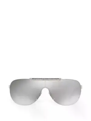 Versace Tone Pilot-frame Sunglasses - Silver