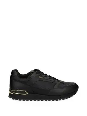 BOSS Logo-print Panelled Sneakers - Black