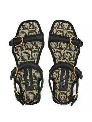 FERRAGAMO Gancini Buckle Flat Sandals