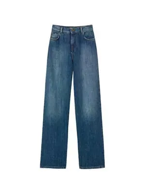 TWINSET Wide-leg Jeans With Ripped Details
