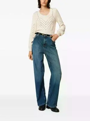 TWINSET Wide-leg Jeans With Ripped Details