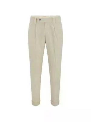 Hugo Corduroy Pleated Trousers - Neutrals