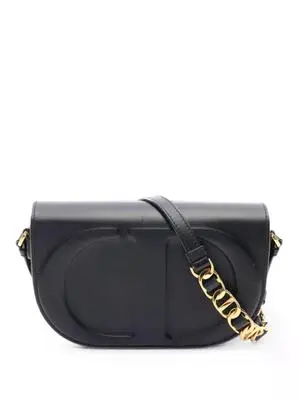 Dior 2010s Cd Signature Chain Shoulder Bag - Black