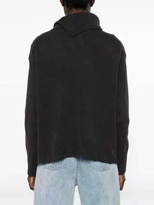 ANNE CLAIRE Roll-neck Ribbed-trim Wool Sweater