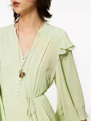 TWINSET Crêpe De Chine Dress With Ruffles