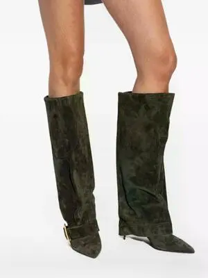 Balmain Anthem Buckle-detail Suede Boots