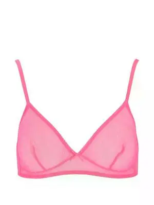 LAURA URBINATI Bow-detail Mesh Bra - Pink