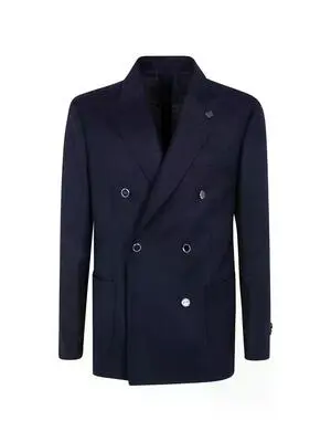 LARDINI Flower-pin Double-breasted Blazer