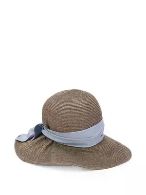 CA4LA Woven Hat With Bow Detail