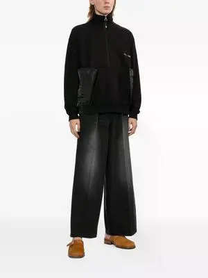 Toga Quarter-zip Panelled Sweater
