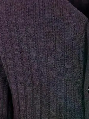 LARDINI Le Origini Ribbed-knit Button-up Cardigan