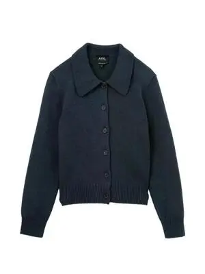 A.p.c. Collared Button-front Cardigan - Blue