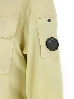 C.P. COMPANY Organic Gabardine Lens Flap Zip Overshirt