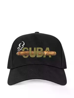 MELT Graphic-print Cotton Baseball Cap - Black