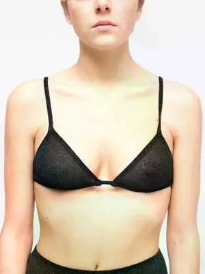LAURA URBINATI Glitter-effect Triangle Bra