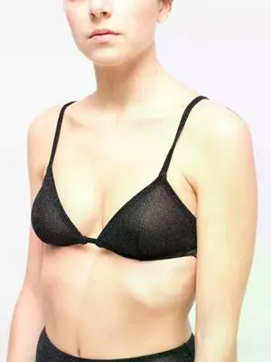 LAURA URBINATI Glitter-effect Triangle Bra