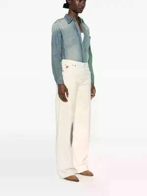 LOIS Lindsay Logo-patch Wide-leg Trousers