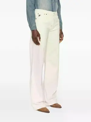 LOIS Lindsay Logo-patch Wide-leg Trousers