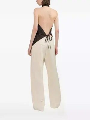 Helmut Lang Pinstripe-pattern Asymmetric-hem Top