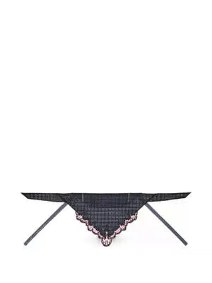 CA4LA Lace-trimmed Broderie-anglaise Headscarf
