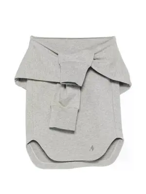 Attico Jersey Sweater-tie Mini Skirt
