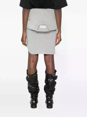 Attico Jersey Sweater-tie Mini Skirt