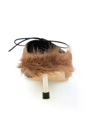 Simone Rocha Faux Fur Lined Pointe Mules