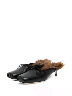 Simone Rocha Faux Fur Lined Pointe Mules
