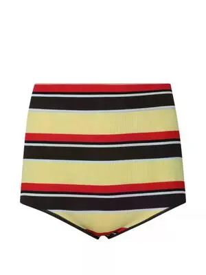 Rabanne Striped Knit High Waist Shorts