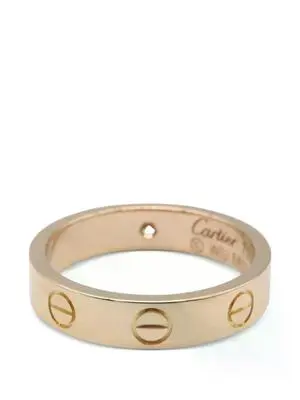 Cartier 18k Rose Gold Mini Love Diamond Ring