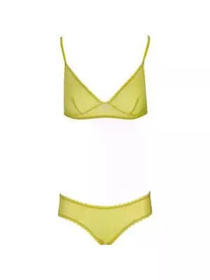 LAURA URBINATI Tulle Scalloped-edge Bra