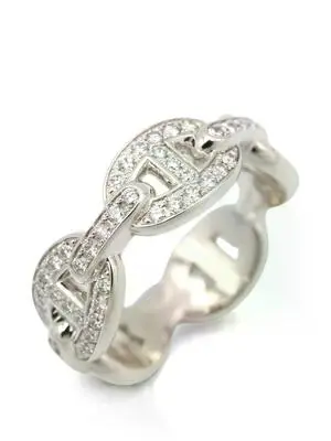 Hermès 2010s Chaîne D'ancre Enchene Pm Diamond Ring