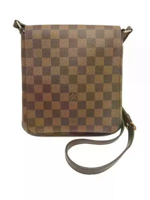 LOUIS VUITTON 2006 Damier Ebene Musette Salsa Long Strap Crossbody Bag - Brown