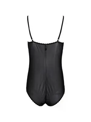 LAURA URBINATI Plumetis V-neck Bodysuit