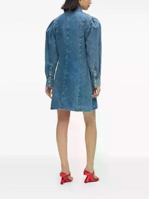 Karl Lagerfeld Puff-sleeve Denim Mini Dress