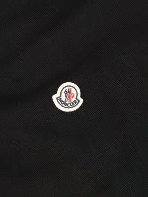 Moncler Logo-patch Tricolour-trim Polo Shirt
