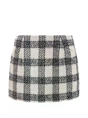 Vetements Checked Bouclé Mini Skirt