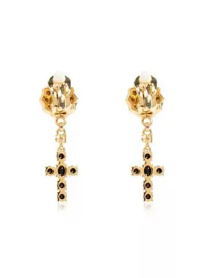 Dolce & Gabbana Cross-pendant Drop Earrings