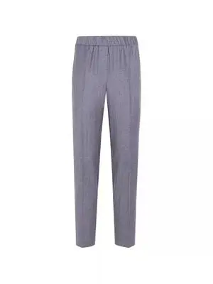Peserico Pinstripe-pattern Elasticated-waistband Trousers - Grey