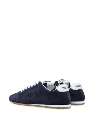 Miu Miu Plume Suede Lace-up Sneakers
