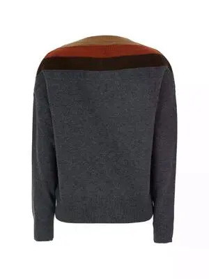 JUCCA Chevron-knit V-neck Sweater