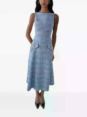 Carolina Herrera Tweed Effect A-line Midi Dress